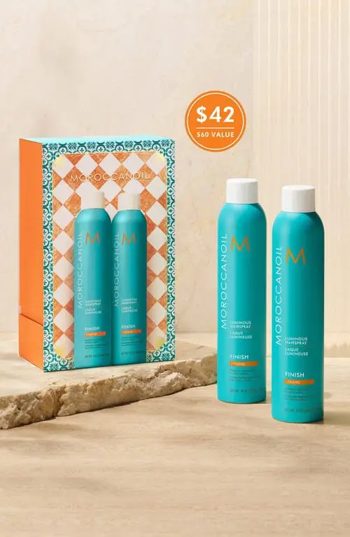 MOROCCANOIL Luminous Hairspray Strong Duo $60 Value