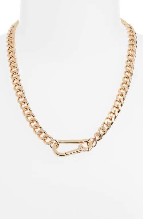 Nordstrom Carabiner Curb Chain Necklace - Gold