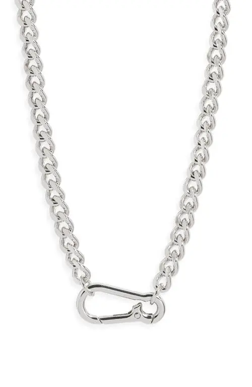 Nordstrom Carabiner Curb Chain Necklace - Silver