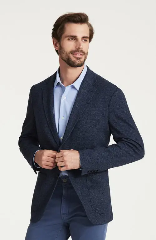 34 Heritage Matteo Wool & Cotton Twill Knit Blazer