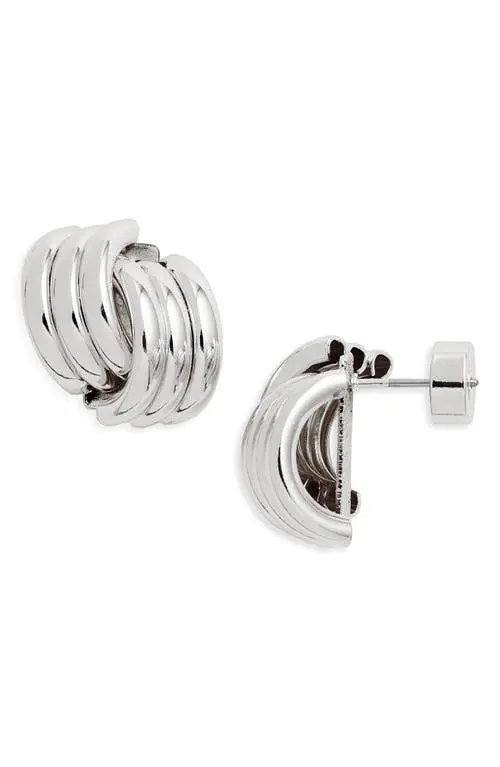 Nordstrom Double Rib Twist Stud Earrings - Silver