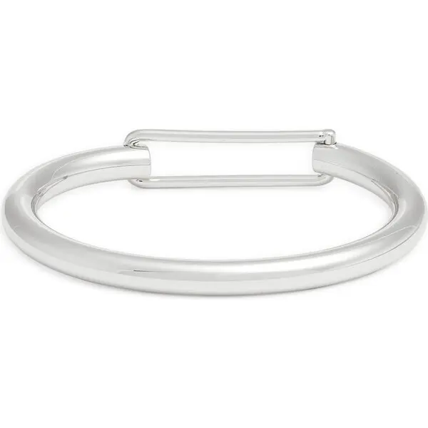 Nordstrom Open Rectangle Closure Bangle - Silver