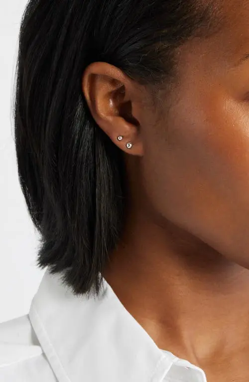 Nordstrom Demi Fine Ball Stud Earrings Set - Sterling Silver Plated