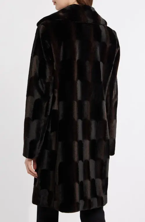 Via Spiga Faux Fur Longline Coat