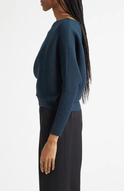 REISS Lorna Rib Knit Off The Shoulder Top