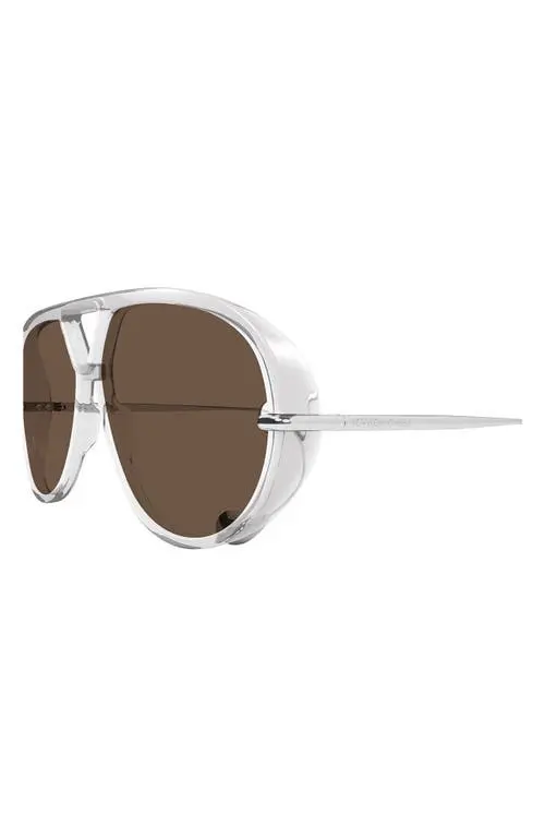 Bottega Veneta Drop 63mm Oversize Polarized Aviator Sunglasses