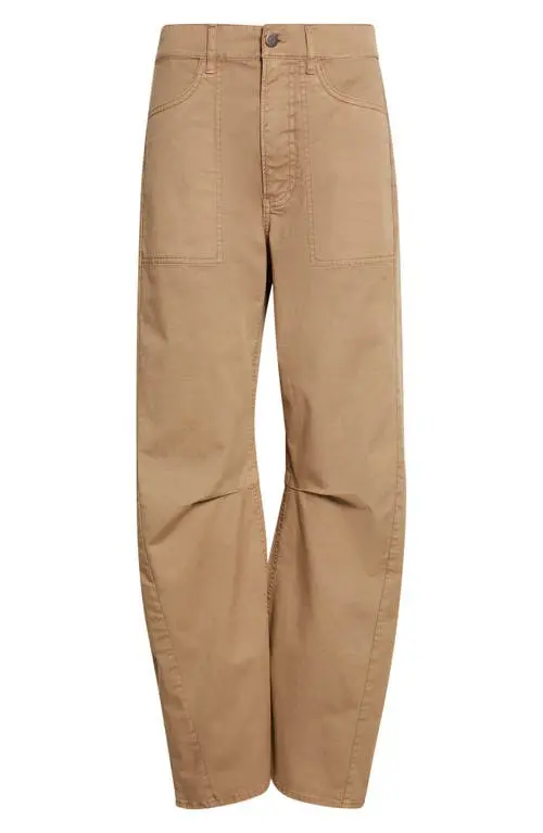 Veronica Beard Sloan Barrel Leg Twill Pants