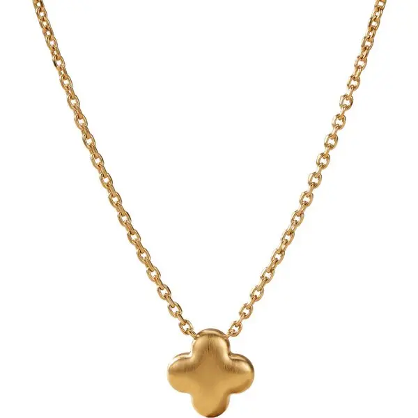 Argento Vivo Puffy Clover Pendant Necklace