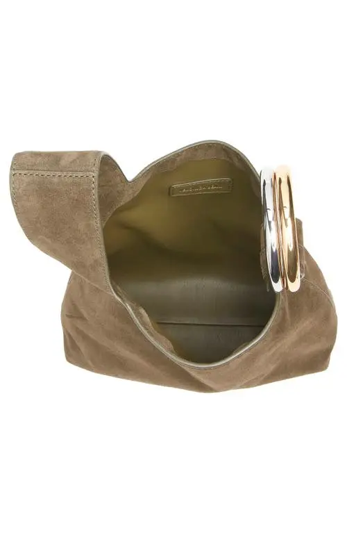 Veronica Beard Swing Suede Top Handle Bag