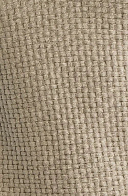 Bugatchi Basket Stitch Cotton Blend Polo Sweater - Cobblestone