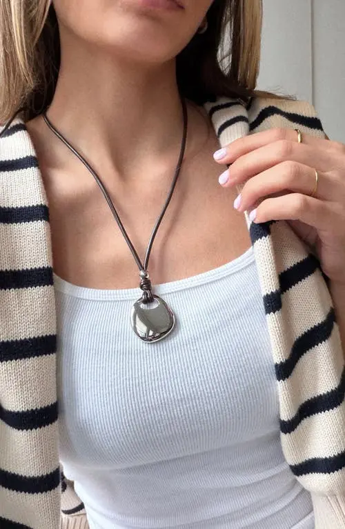 Baublebar Janis Pendant Necklace - Silver/brown