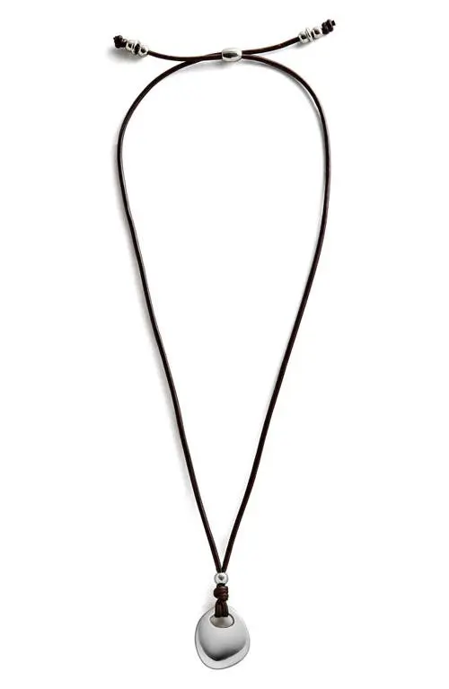 Baublebar Janis Pendant Necklace - Silver/brown