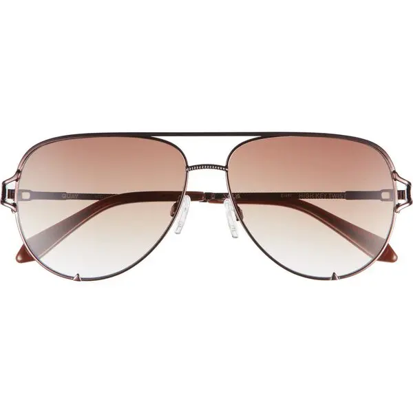 Quay High Key Twist 60mm Gradient Aviator Sunglasses