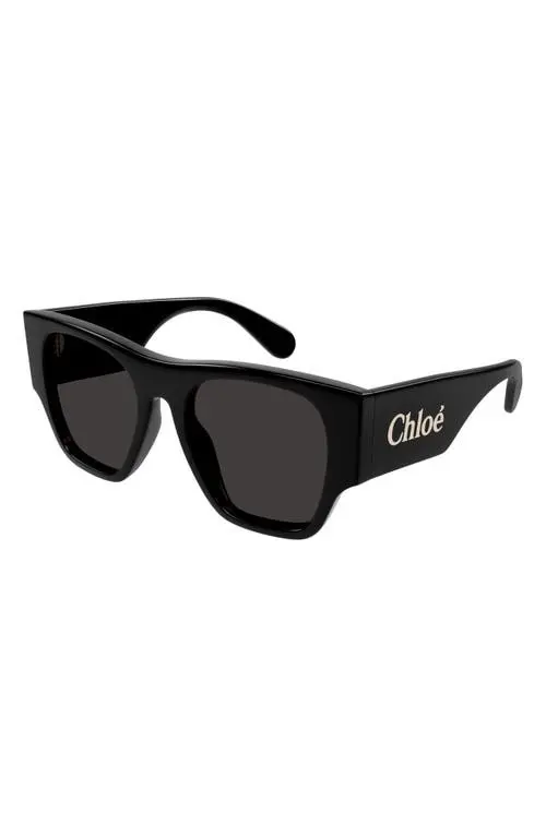 Chloé 53mm Rounded Square Sunglasses