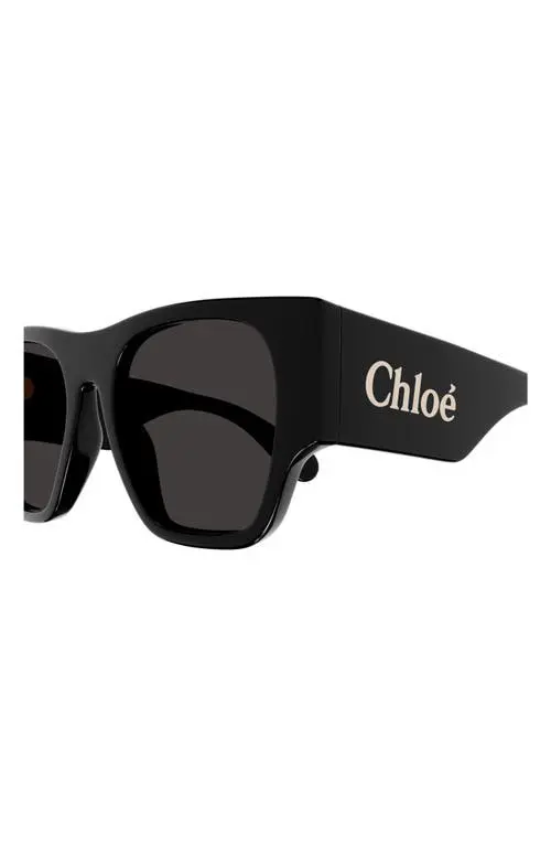 Chloé 53mm Rounded Square Sunglasses