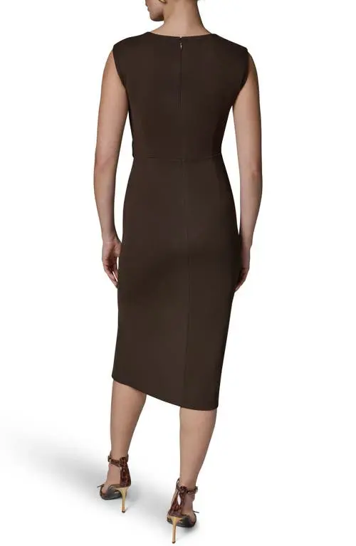Donna Karan New York Sleeveless Sheath Dress With Clasp Detail
