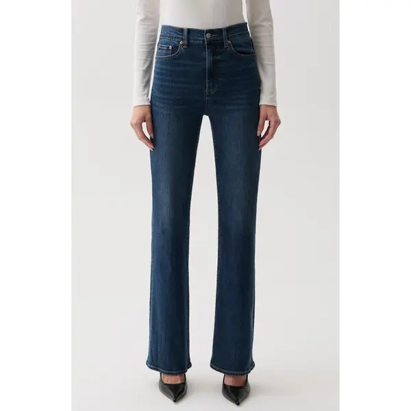 PISTOLA Evie High Waist Slim Bootcut Jeans - Bluebird