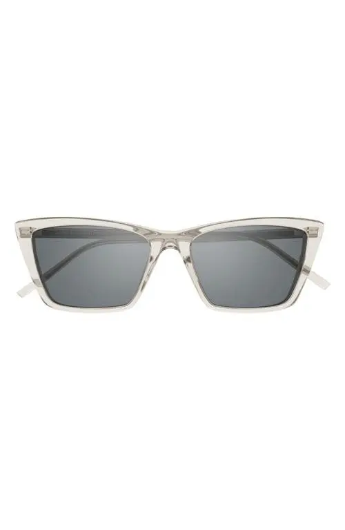 Saint Laurent 54mm Polarized Cat Eye Sunglasses - Beige