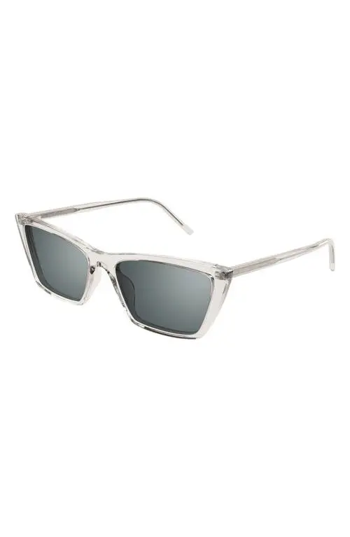 Saint Laurent 54mm Polarized Cat Eye Sunglasses - Beige