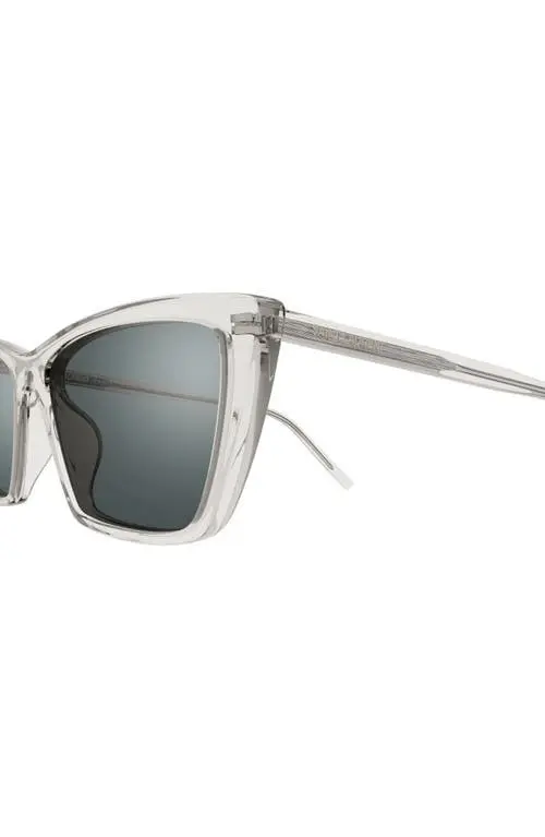 Saint Laurent 54mm Polarized Cat Eye Sunglasses - Beige