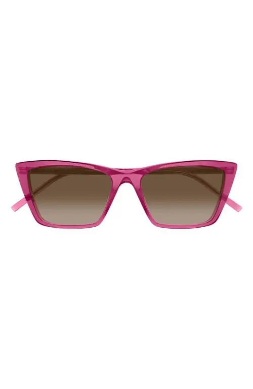Saint Laurent 54mm Polarized Cat Eye Sunglasses - Pink