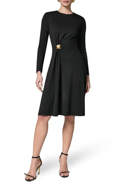Donna Karan New York Side Drape Long Sleeve Dress