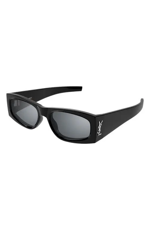 Saint Laurent 56mm Polarized Rectangular Sunglasses