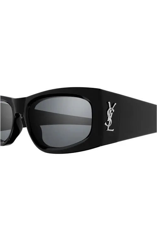 Saint Laurent 56mm Polarized Rectangular Sunglasses