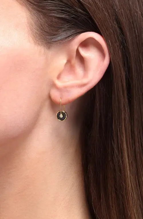 Madewell Stone Inlay Coin Earrings