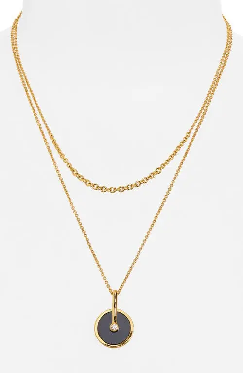 Madewell Set Of 2 Stone Inlay Coin Necklaces