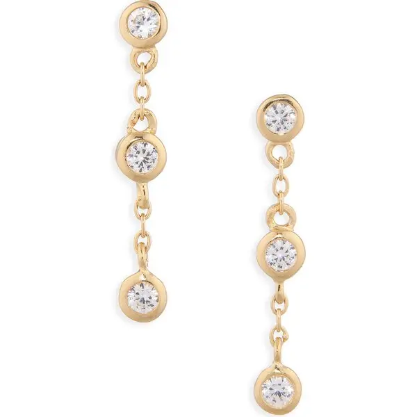 Madewell Demi-fine Crystal Drop Earrings - Gold/clear