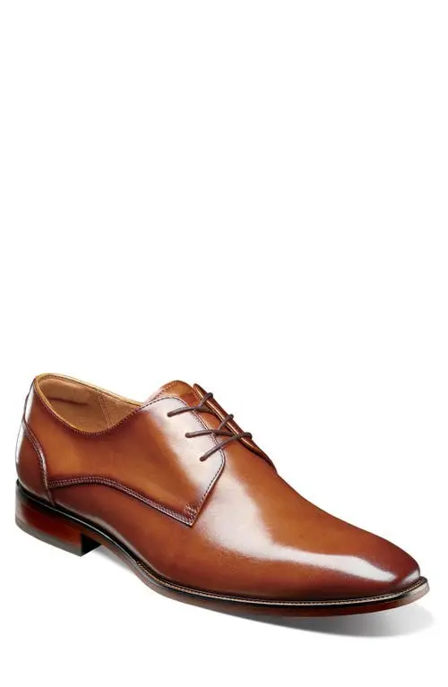 Florsheim Sorrento Lux Plain Toe Derby - Cognac