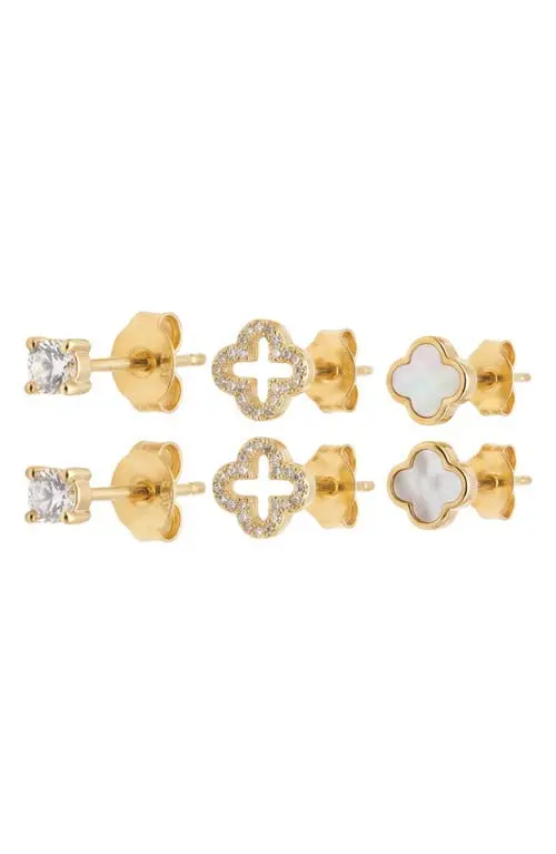 Argento Vivo Set Of 3 Clover Motif Earrings