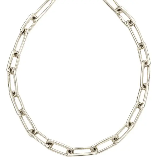 Argento Vivo Chunky Paper Clip Chain Necklace - Silver