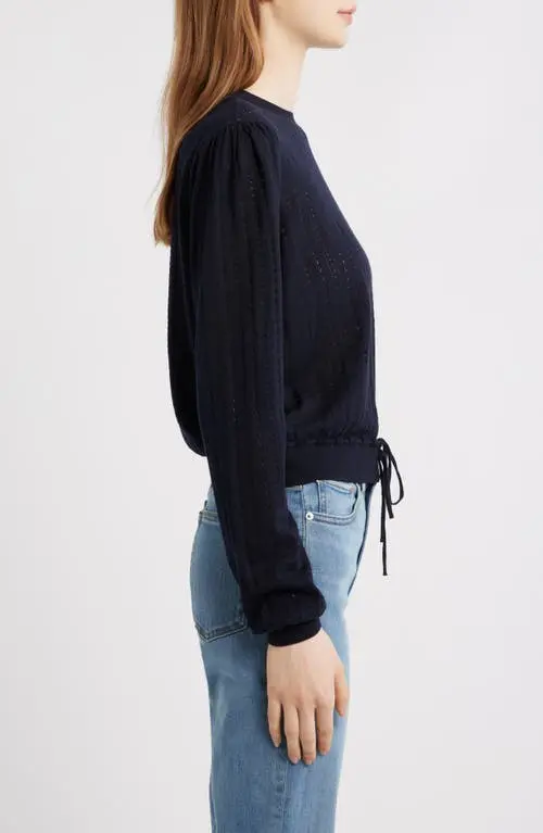 FRAME Cotton & Modal Pointelle Sweater