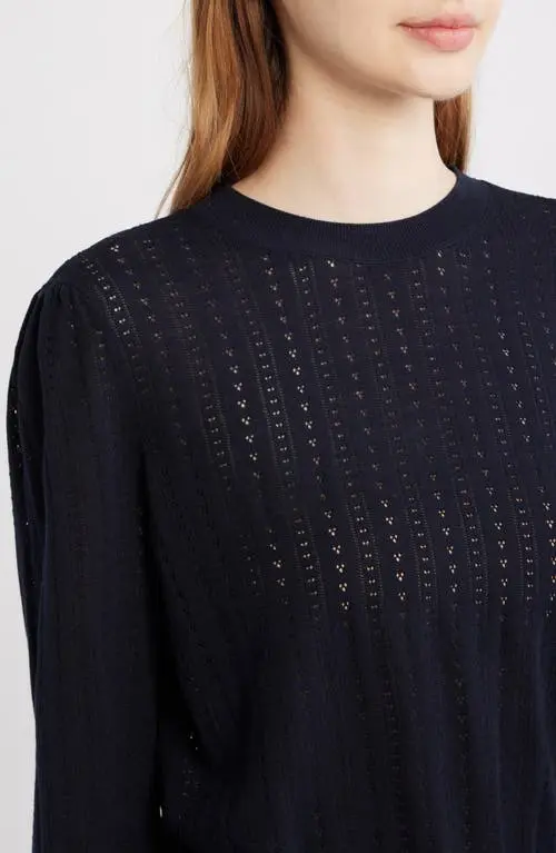 FRAME Cotton & Modal Pointelle Sweater