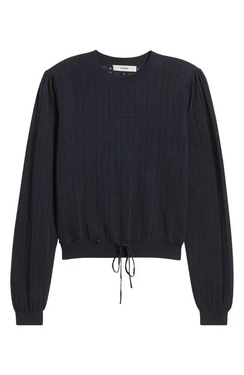FRAME Cotton & Modal Pointelle Sweater