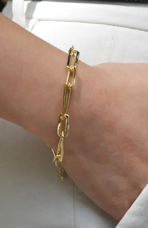 Argento Vivo Chunky Paper Clip Chain Bracelet