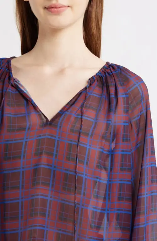 FRAME Plaid Balloon Top