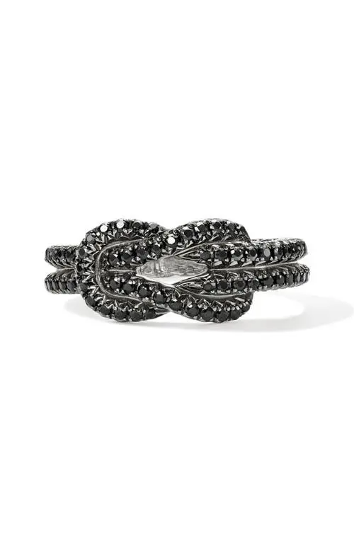 John Hardy Love Knot Ring - Silver Black