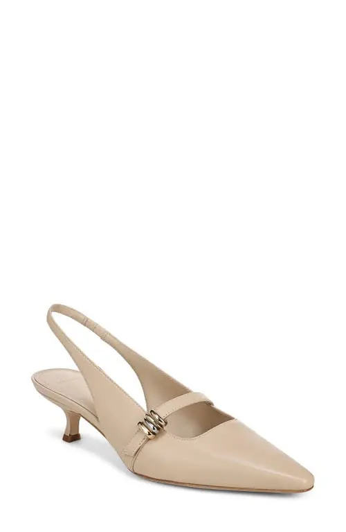 Vince Sonya Kitten Heel Pointed Toe Slingback Sandal - Birch Sand