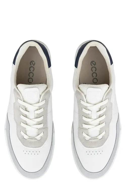 Ecco Street Court Low Top Sneaker - Concrete/white