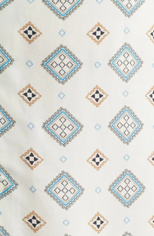 WAX LONDON Didcot Ornate Tile Print Camp Shirt