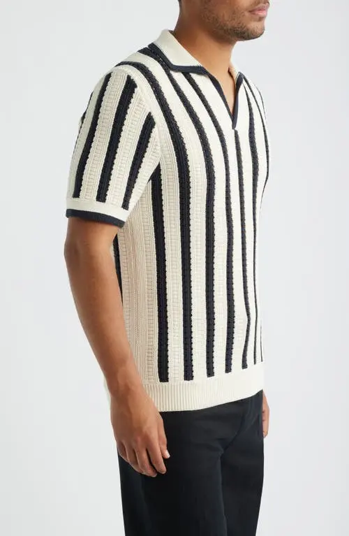 REISS Duncan Stripe Polo Sweater