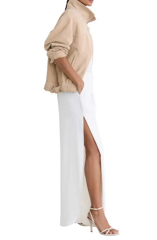 REISS Annabelle Suede Ankle Strap Stiletto Sandals - White