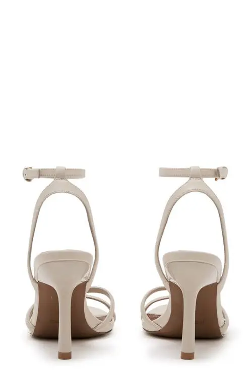 REISS Annabelle Suede Ankle Strap Stiletto Sandals - White