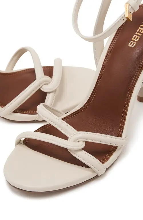 REISS Annabelle Suede Ankle Strap Stiletto Sandals - White