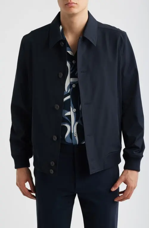 REISS Regular Fit Bobby Bomber Jacket - Navy