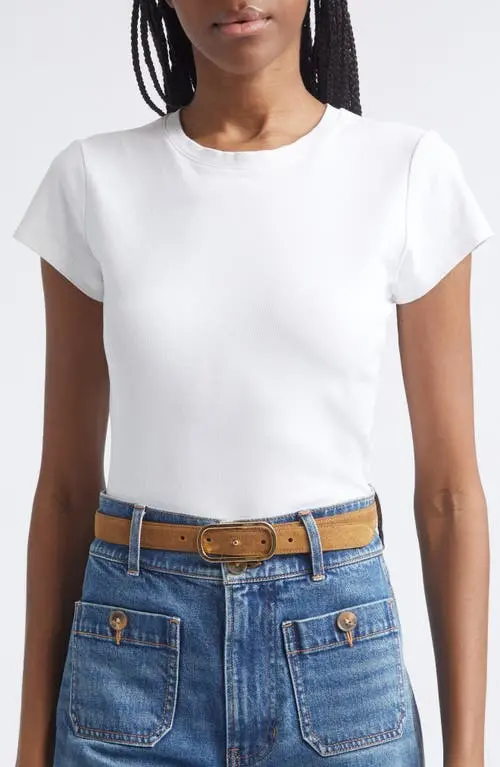 Veronica Beard Loop Suede Belt