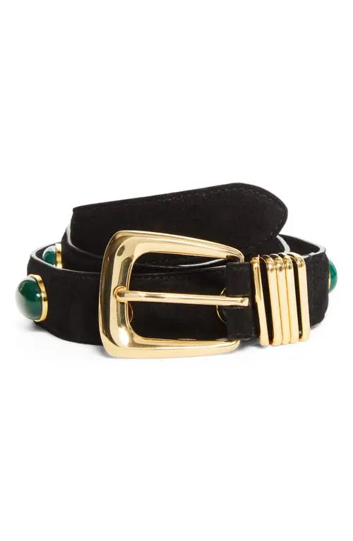 Veronica Beard Embellished Leather Arc Belt